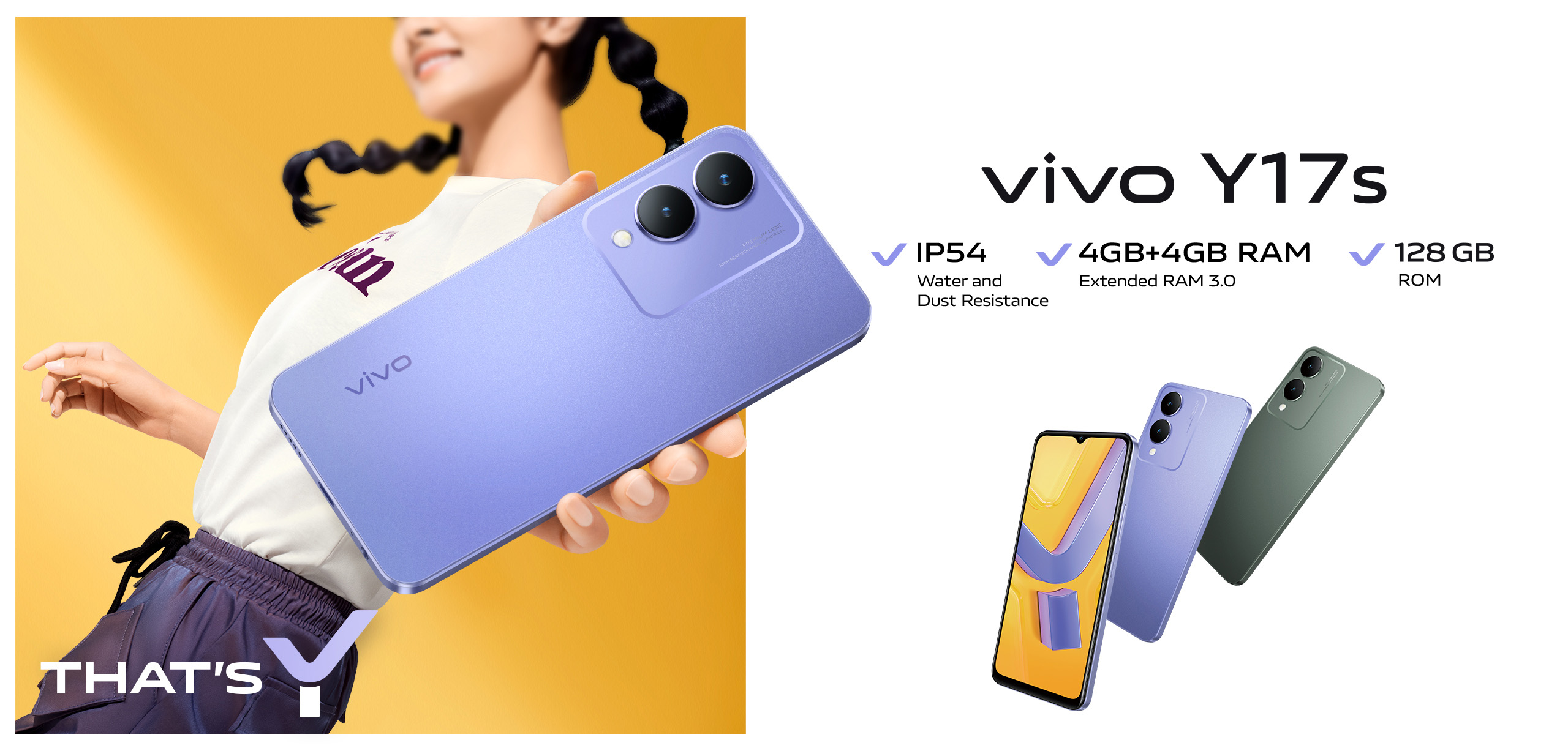 vivo Y17s - The Best Selfie Smartphone with Trendy Design & Large ...