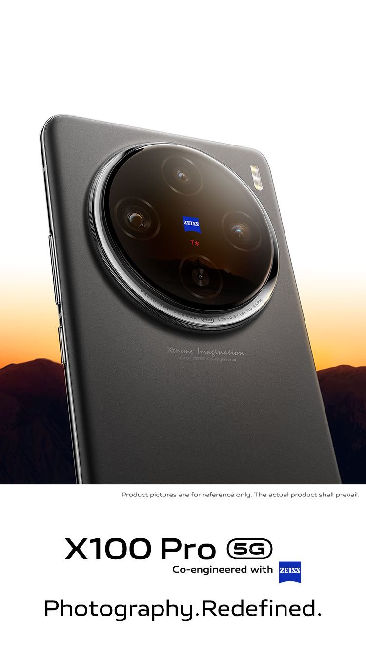 vivo X100 Pro-ZEISS 1-inch Main Camera+vivo V3 Chip | vivo Malaysia