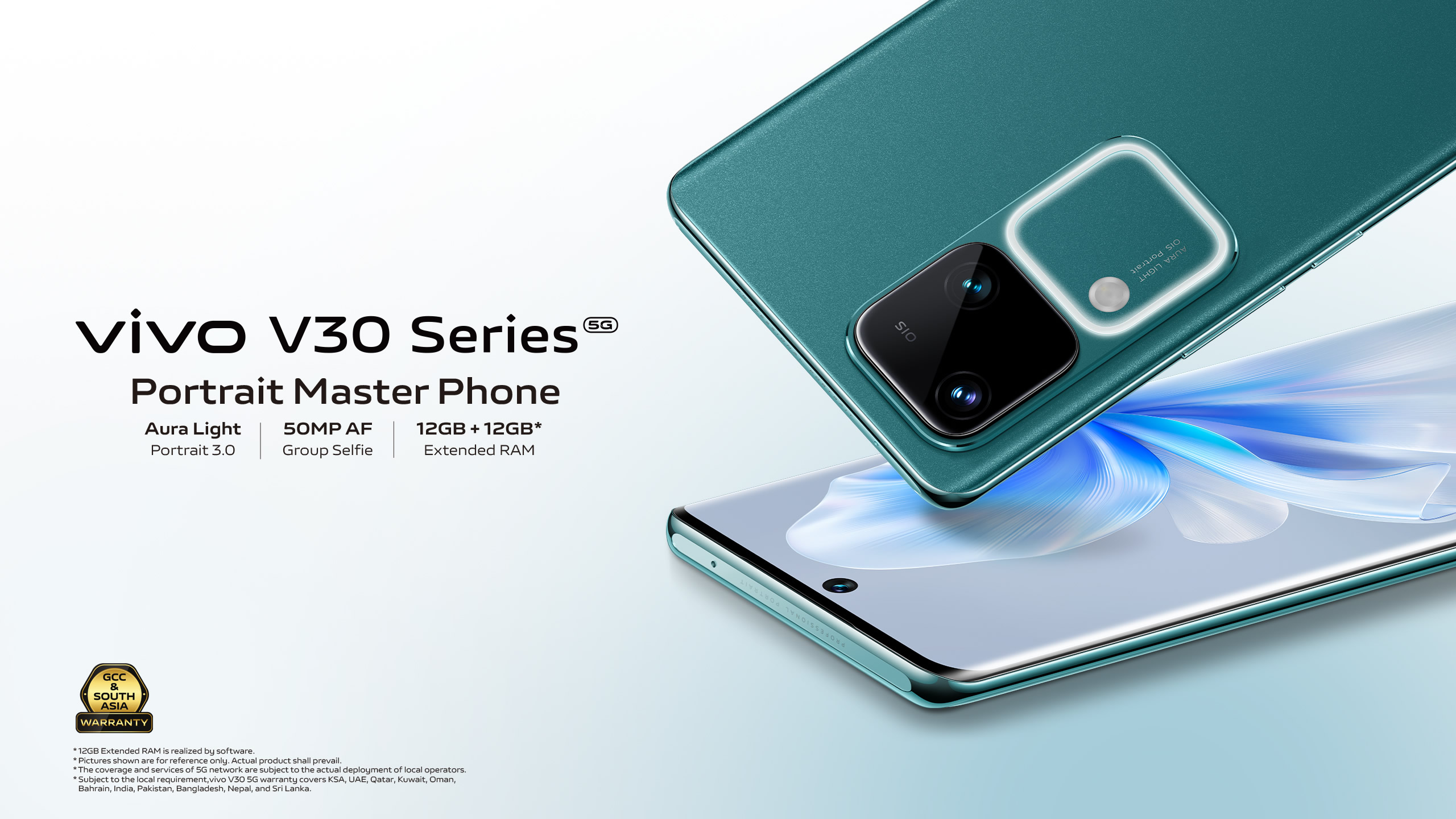 vivo V30-Aura Light, Slimmest 5000mAh Phone | vivo sa